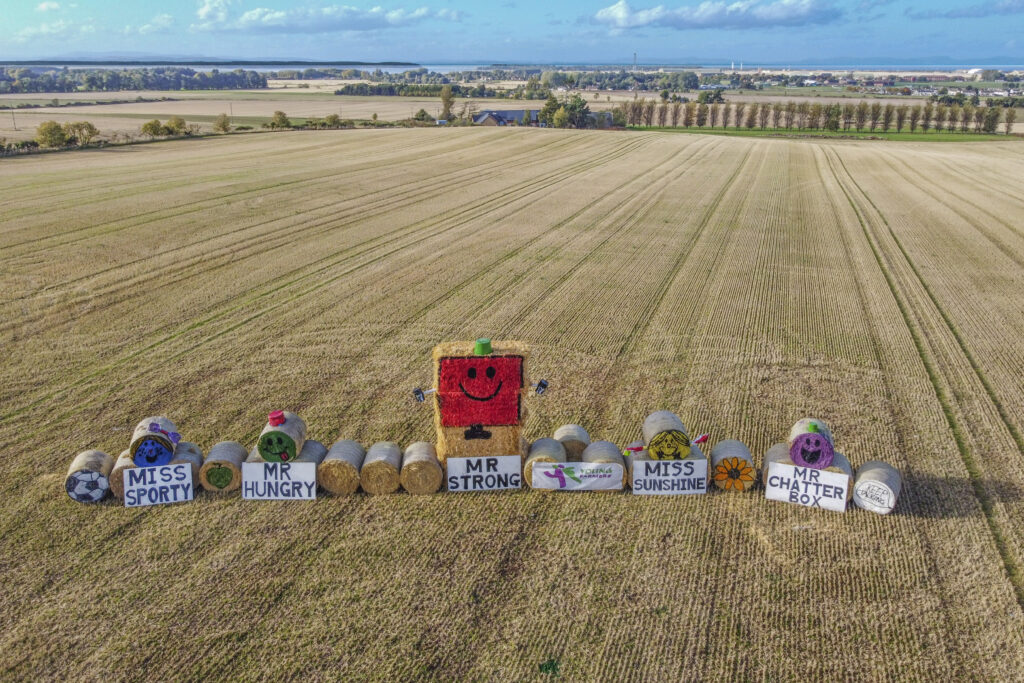 Young farmers create giant Mr Men artwork to deliver healthy living ...